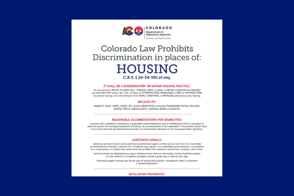 Anti Discrimination Notices Colorado Civil Rights Division